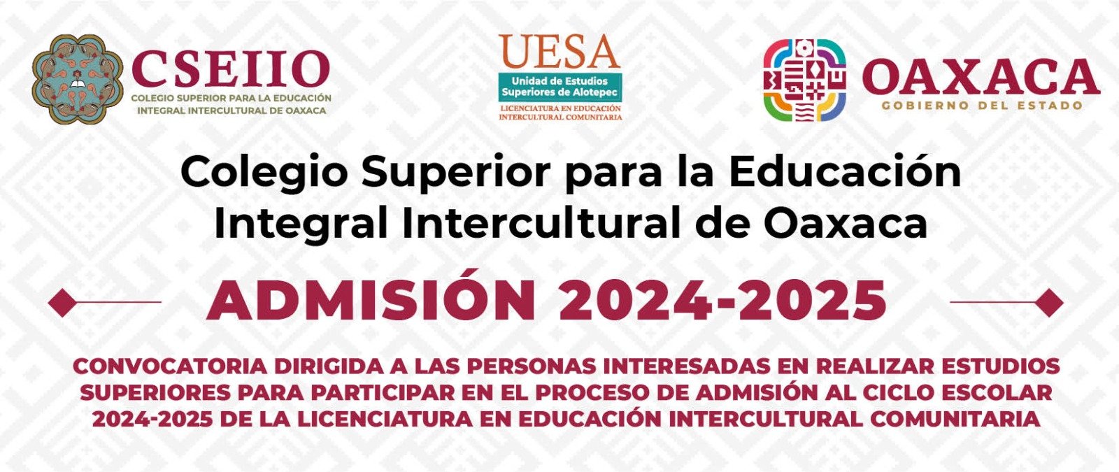 Convocatoria UESA Admisión 2024-2025
